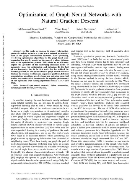 Pdf Optimization Of Graph Neural Networks With Natural Gradient Descent