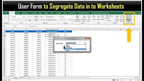 Video Thumbnail Vba User Form For Segregate Data Into Multiple