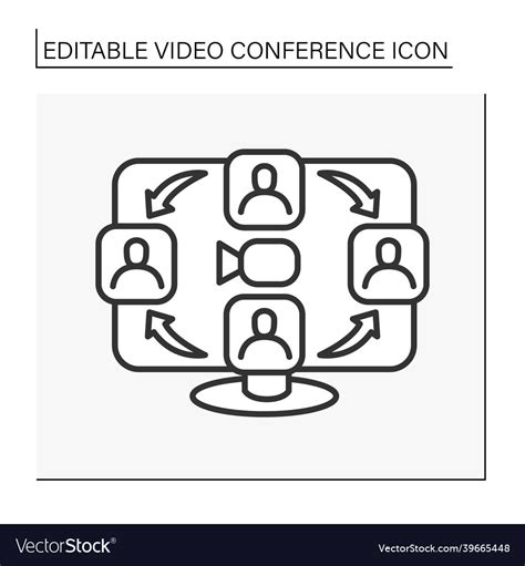 Integration Line Icon Royalty Free Vector Image