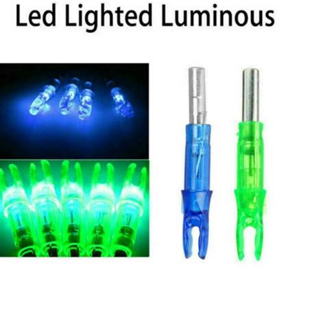 자동으로 Led 조명 화살표 노크 꼬리 석궁 화살 직경 양궁 사냥 슈팅 화살표 액세서리 12 개 참신 점화