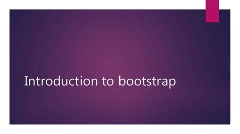 introduction to bootstrap ppt