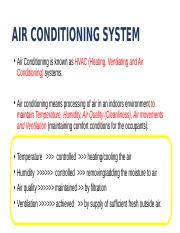 Air Conditioning Systems Temperature Control Humidity Course Hero