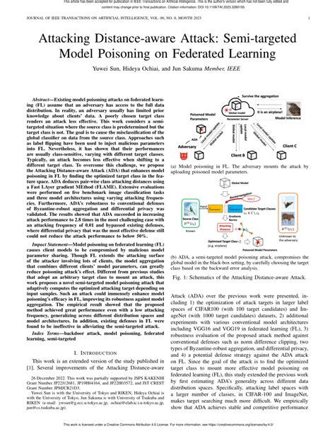 Pdf Attacking Distance Aware Attack Semi Targeted Model Poisoning On Federated Learning
