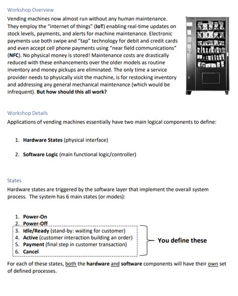 Write Pseudocode For Logic 3 Workshop Overview Vending Course Hero