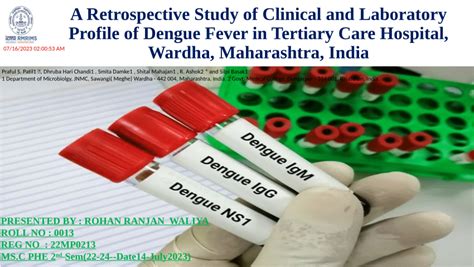 Pdf A Retrospective Study Of Clinical And Laboratory Profile Of