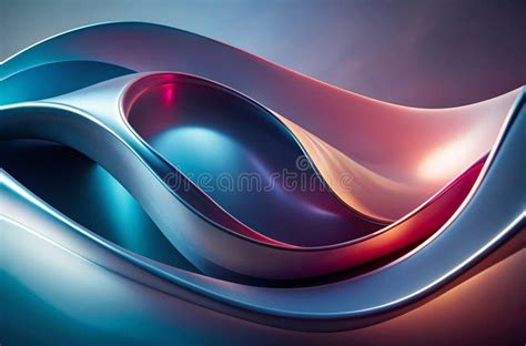 Modern Abstract Forms With Glossy Finish Emphasizing Play Of Light And Shadow Generative Ai