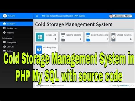 Cold Storage Management System In PHP My SQL With Source Code