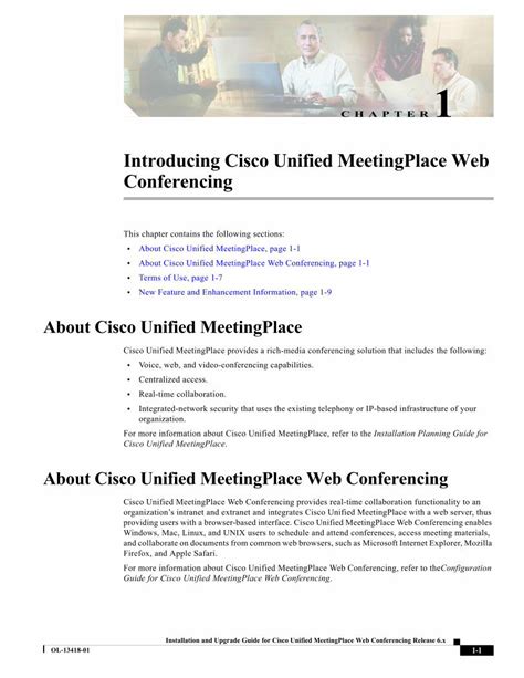 PDF Introducing Cisco Unified MeetingPlace Web Conferencing Installation And Upgrade Guide
