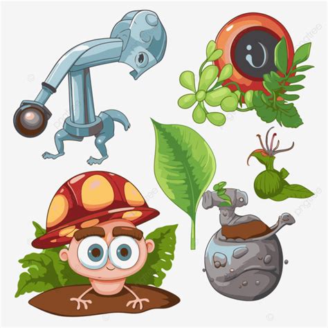 자연에서 만화 캐릭터와 개체의 클립 아트 복사 세트 벡터 복사 클립 아트 만화 Png 일러스트 및 벡터 에 대한 무료 다운로드 Pngtree