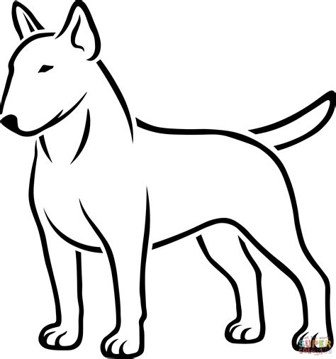 Bull Terrier Coloring Page Free Printable Coloring Pages