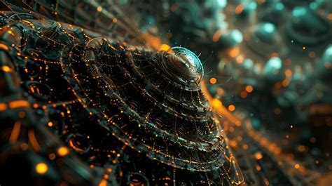 Abstract Glowing Futuristic Background Glowing Particles Form A Complex Structure 3d Rendering