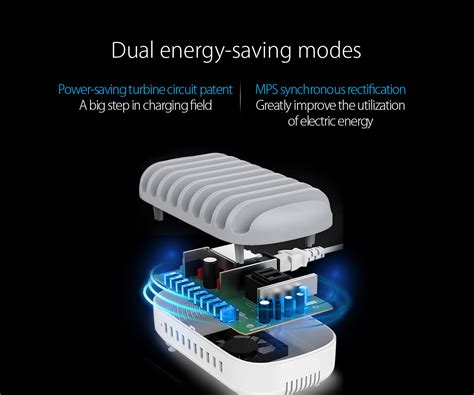 Orico DUK-10P-WH 120W 10 Ports USB Smart Charging Station with Phone ...