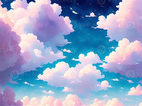 Anime Cloud Background