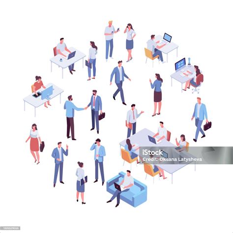 이소말릭 비즈니스 사람들 벡터 세트 흰색 배경에서 격리된 벡터 문자입니다 직업에 대한 스톡 벡터 아트 및 기타 이미지 직업 일함 동업자 Istock