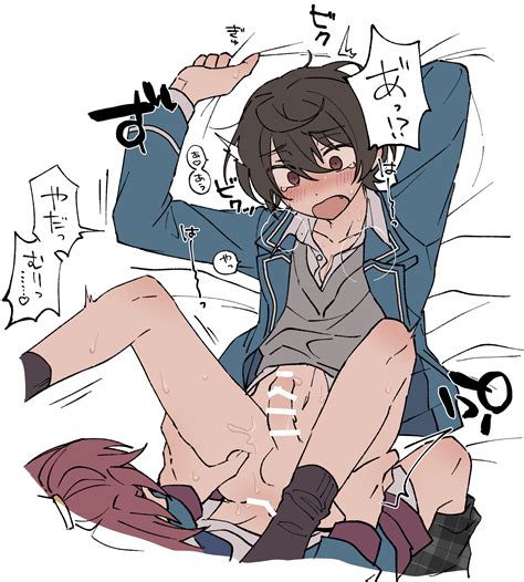 Rule 34 2boys Anal Arms Up Bare Legs Black Socks Blazer Blue Jacket
