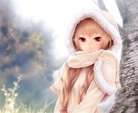 1200x480 Resolution Girl Anime Winter 1200x480 Resolution Wallpaper Wallpapers Den
