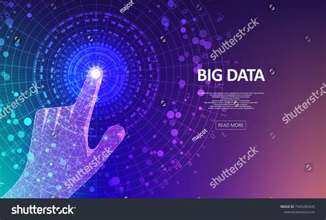 Abstract Infographics Visualization Big Data Code Stock Vector Royalty