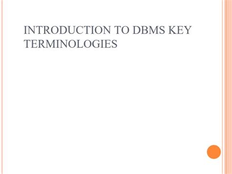 introduction to database management systems dbms key terminologies 14451