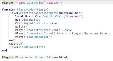 why can t i create a ragdoll rig on r15 when the character spawns scripting support