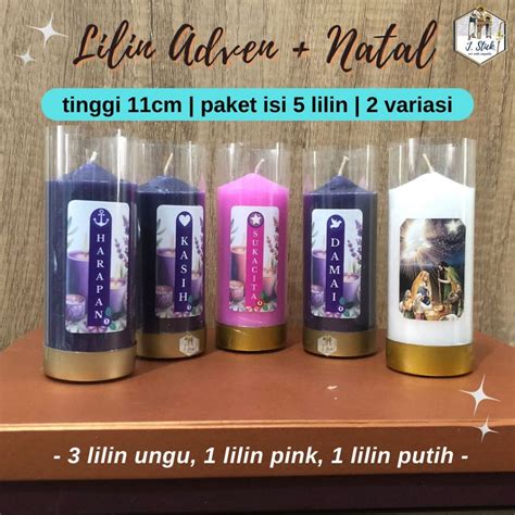 Jual Paket Lilin Adven Natal Cm Paket Lilin Shopee Indonesia