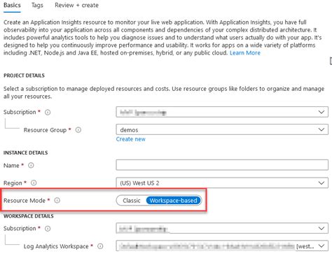 Upgrade Application Insights To Workspace Based Resource Mode From Classic