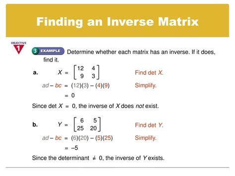 PPT 4 5 2x2 Matrices Determinants Inverses PowerPoint Presentation ID 1465461