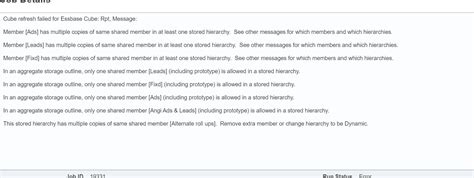 Refresh Error For Shared Member — Cloud Customer Connect