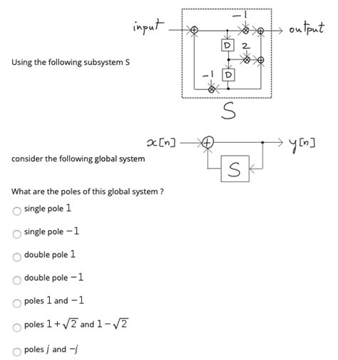 Solved Input Output D 3 Using The Following Subsystems S