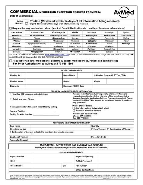 Medication Request Form Fill Online Printable Fillable
