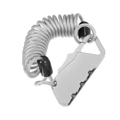 Unique Bargains Bicycle Helmet Lock Portable Digit Resettable Cable