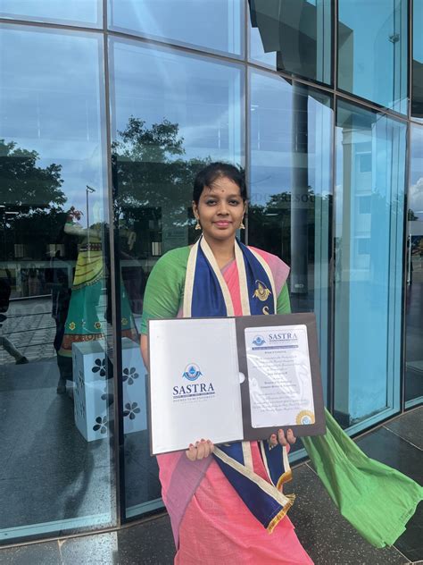 Jayavarshini Rajagopalan On Linkedin Graduation Btech Computerscience Sastrauniversity