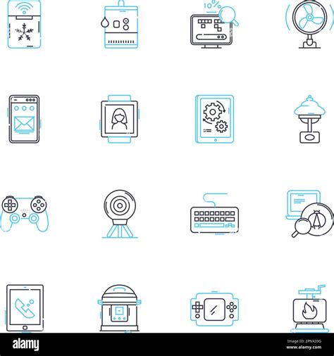Tool Management Linear Icons Set Organization Tracking Inventory Optimization