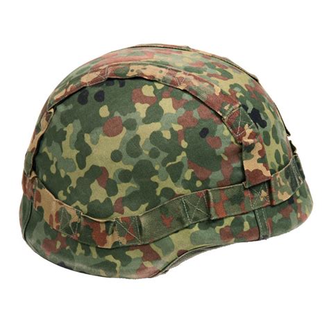 German Military Bundeswehr Flecktarn Camo Kevlar Helmet Cover Stars N