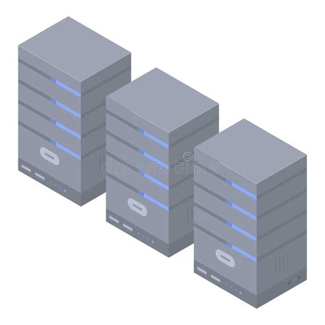 Server Rack Icon Isometric Style Stock Vector Illustration Of Pictograms Isometric 153393877