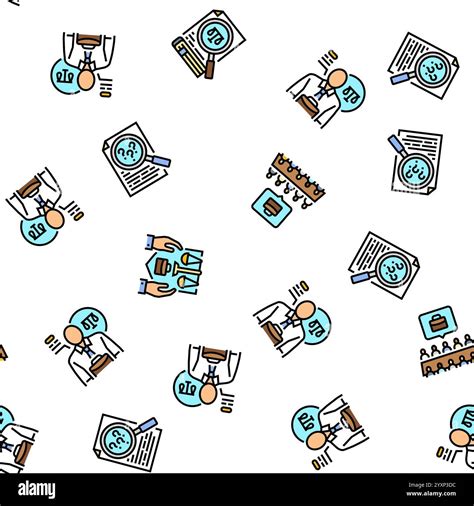 Corporate Law Compliance Seamless Pattern Vector Stock Vector Image