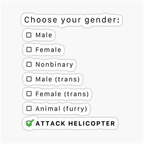 Choose Your Gender Template Sticker For Sale By Darkandgothic Redbubble