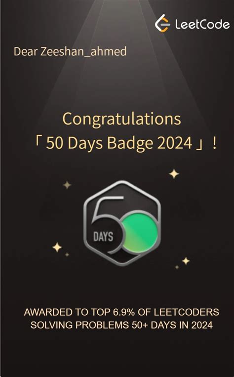 Zeeshan Ahmed On Linkedin Leetcode Coding Achievement