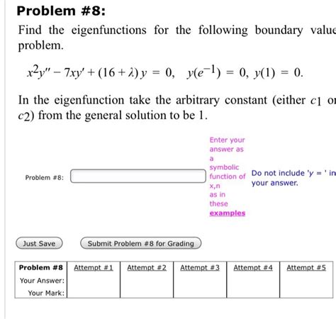 Solved Find The Eigenfunctions For The Following Boundary