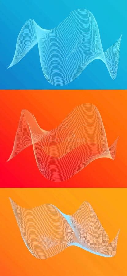 Abstract Wave Pattern Flowing Gracefully On Vibrant Gradient Backgrounds Creating A Visually