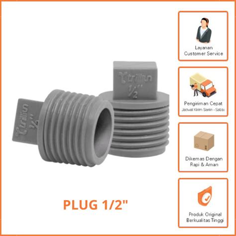 Jual Tutup Pipa Plug Dop Drat Luar Ts Ukuran 1 2 Trilliun Shopee
