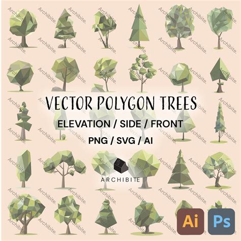 Vector Polygon Trees Elevation