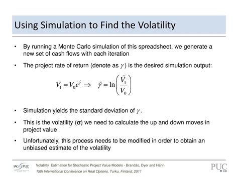 Ppt Volatility Estimation For Stochastic Project Value Models Powerpoint Presentation Id 3370767