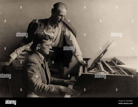 Dmitri Shostakovich And Yevgeny Mravinsky During Work On Symphony No 7 Novosibirsk July 1942