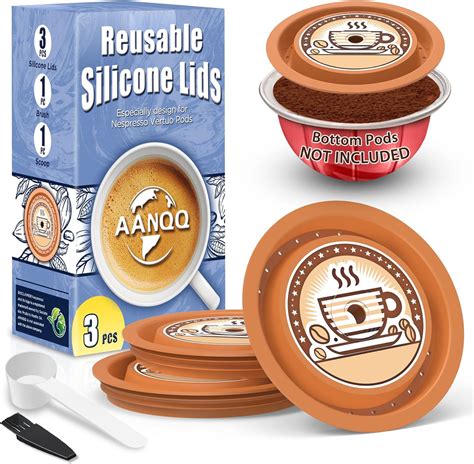 Amazon Com AANQQ Reusable Lids For Nespresso Pods Vertuo Pcs Food Grade Silicone Caps For Any