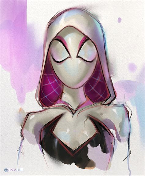 ﻿avvart Gwen Stacy Женщина Паук Гвен Паук Гвен Стейси