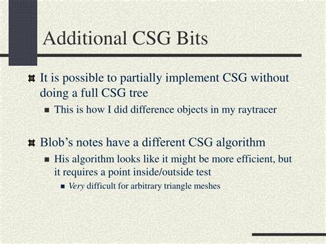 Ppt Csg And Raytracing Powerpoint Presentation Free Download Id852620
