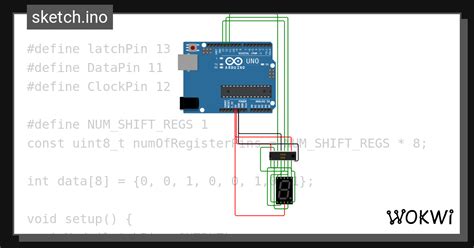Shift Reg Seven Seg Test Wokwi Esp32 Stm32 Arduino Simulator