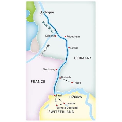 Rhine River Cruise Map