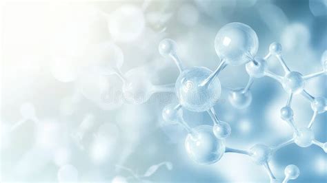 Elegant Medical Background Featuring Soft White And Light Blue Gradient With Molecular
