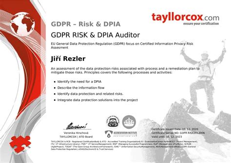 Gdpr Risk And Dpia Auditor Czech Dpo Office S R O